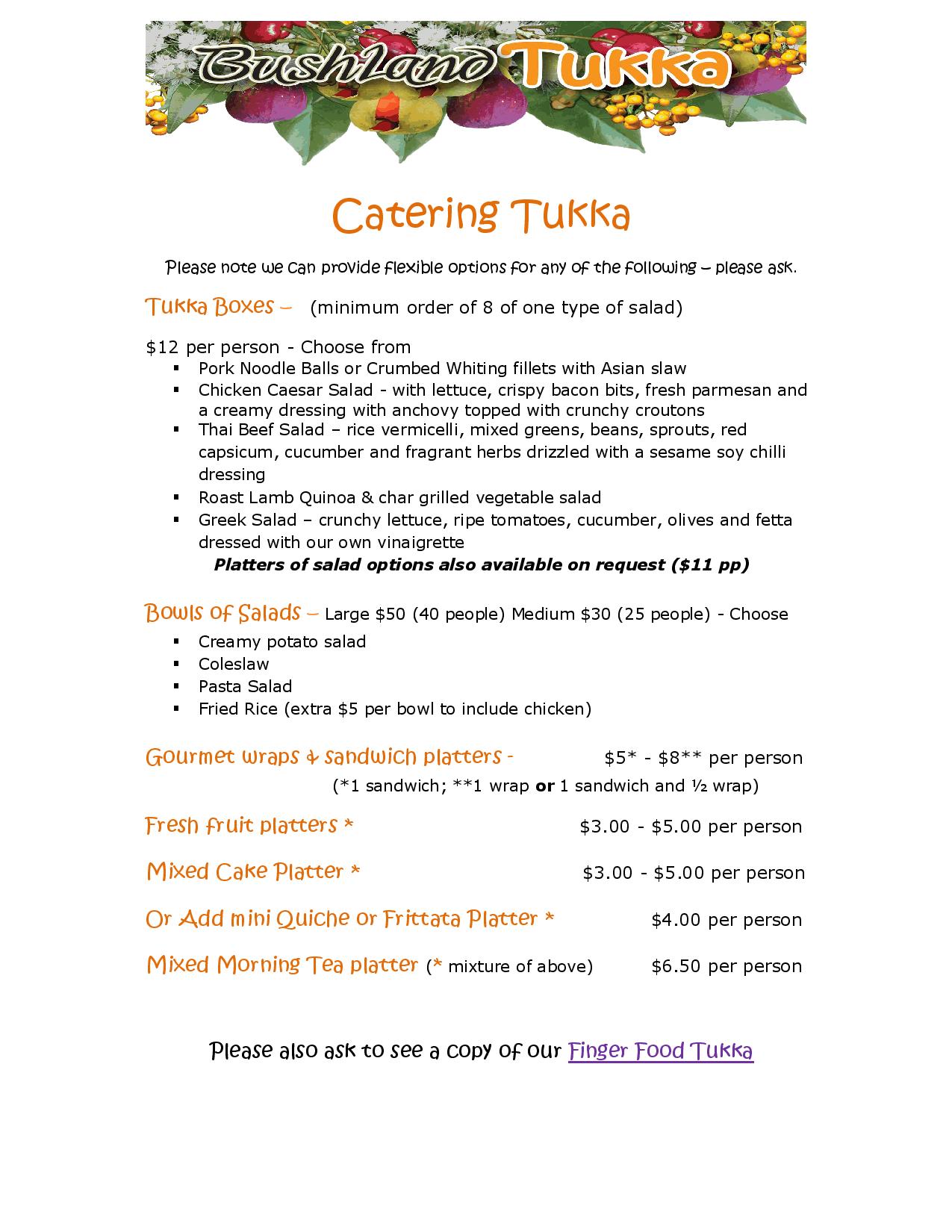 Cafe & Catering Menu – Manning Valley Neighbourhood Services (MVNS)
